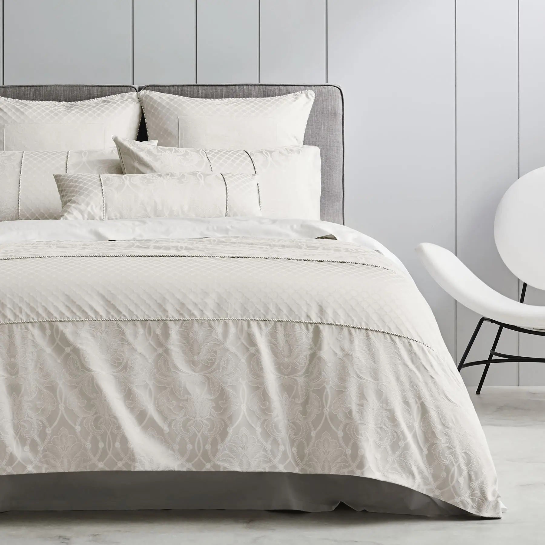 Strickland Duvet Cover Set - Chalk
