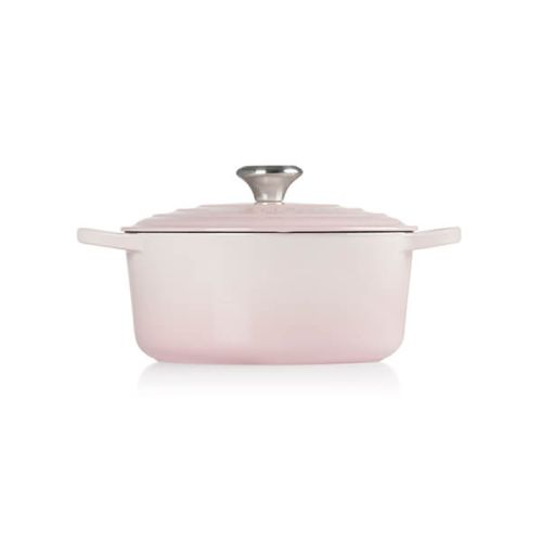 Signature Cast Iron Round Casserole 24cm - Shell Pink