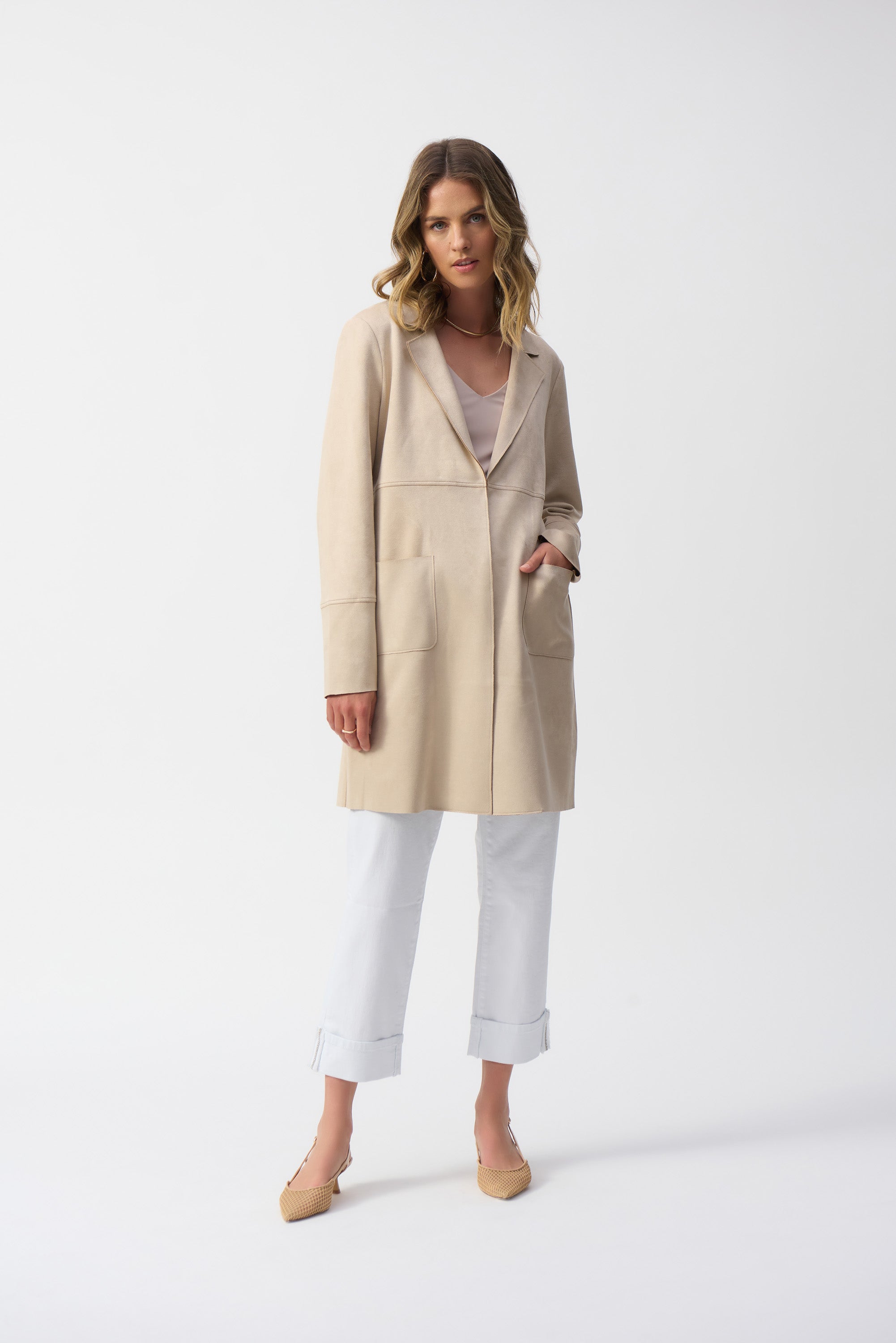 Scuba Suede Jacket - Parchment