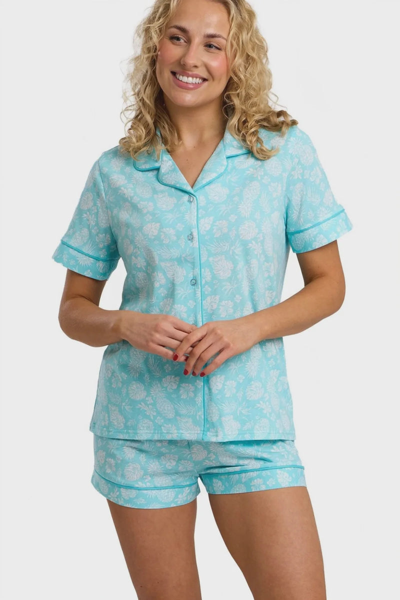 Pineapple Short Pyjama - Aqua