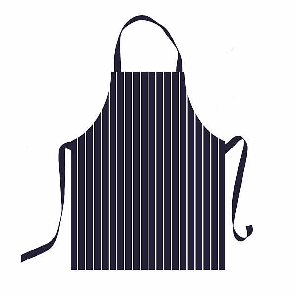 Butchers Stripe Navy PVC Bib Apron