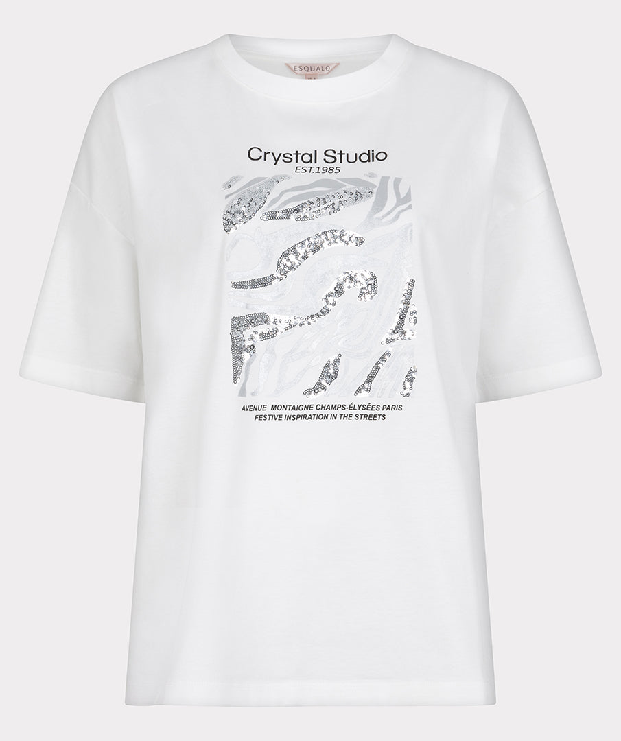 Crystal Studio T-Shirt - Off White