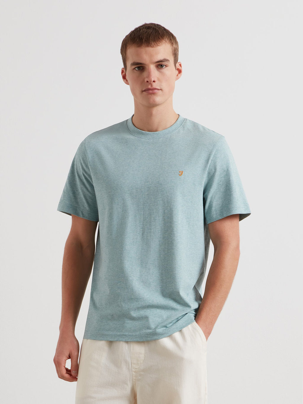 Danny Short Sleeve Tee - Green Mist Marl