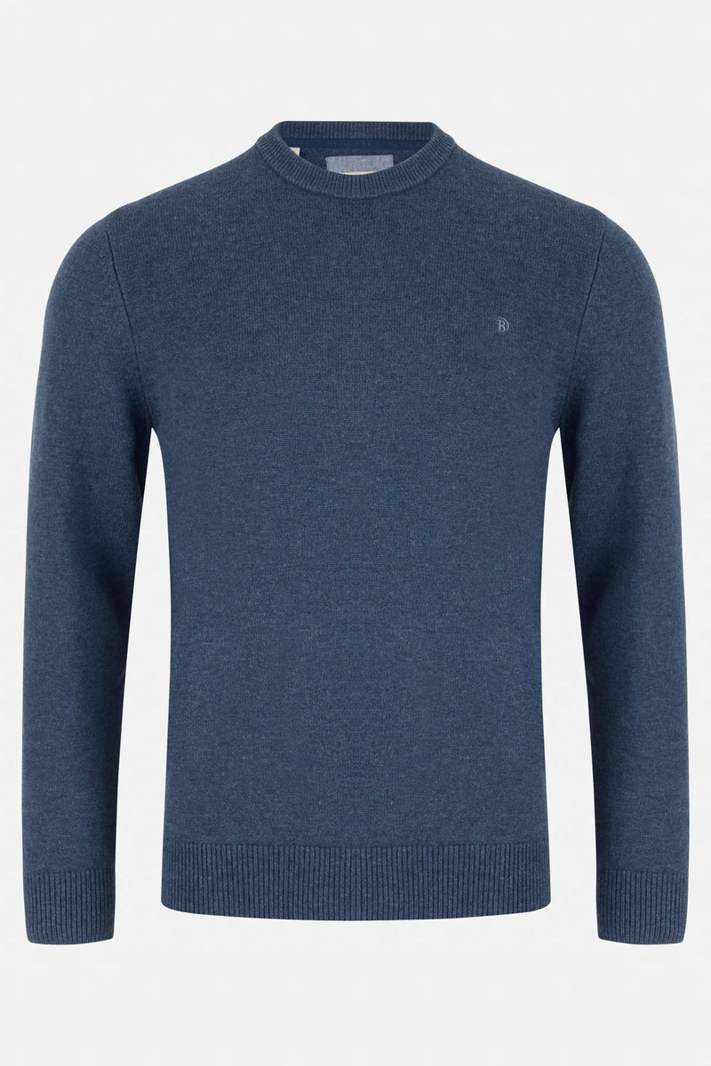 Franco Round Neck Jumper - Indigo