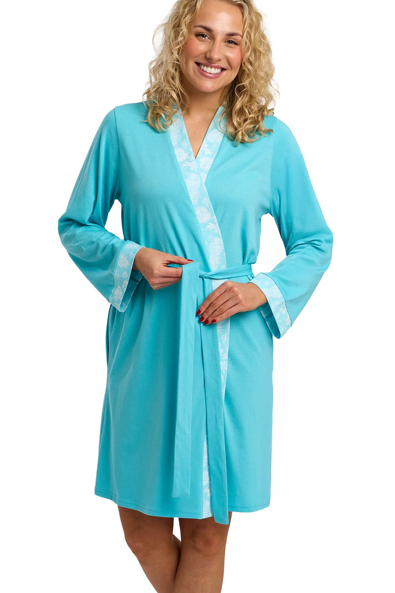 Pineapple Jersey Wrap - Aqua