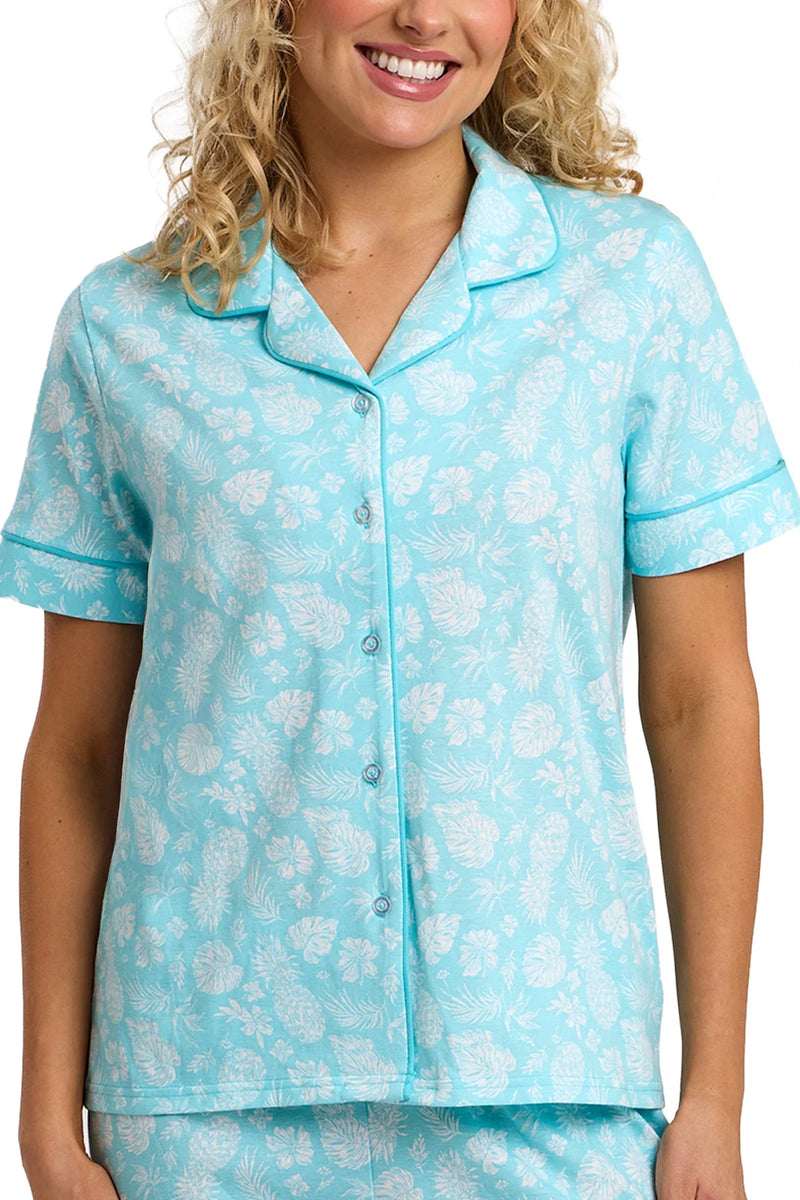 Pineapple Short Pyjama - Aqua