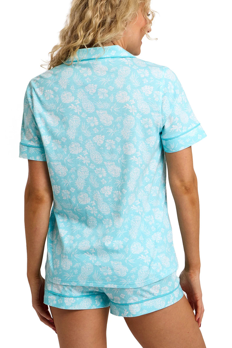 Pineapple Short Pyjama - Aqua