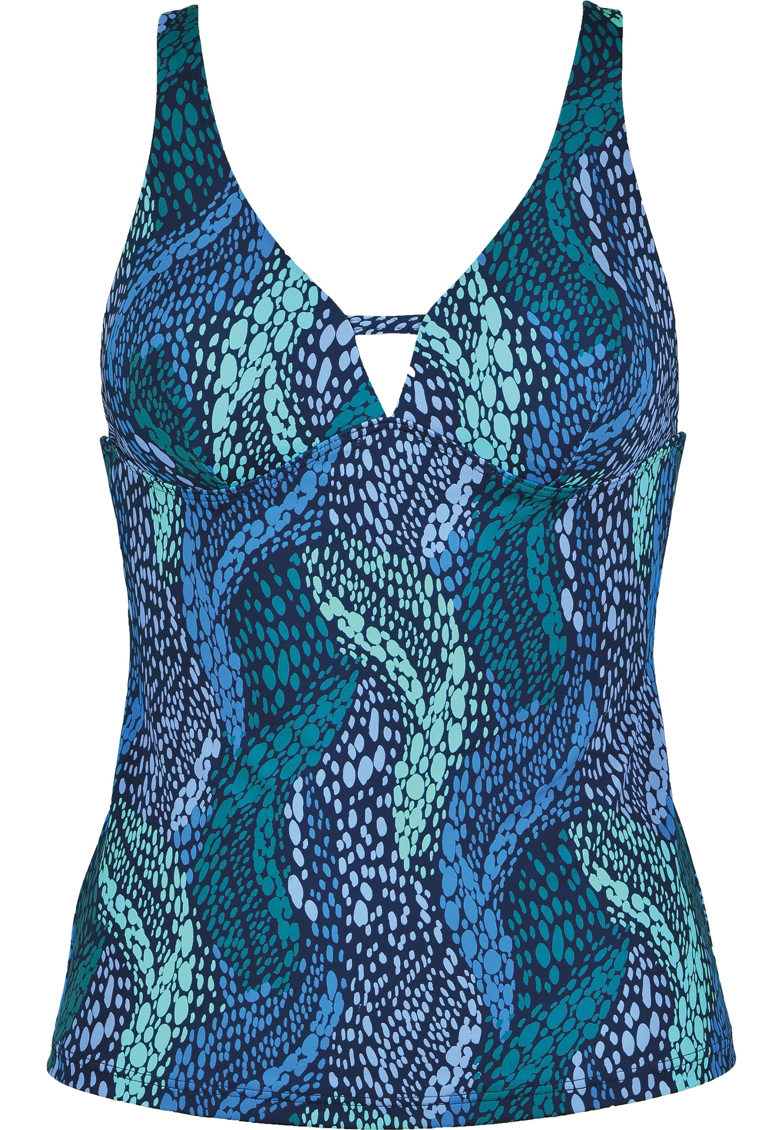 Padded Tankini - Blue Multi