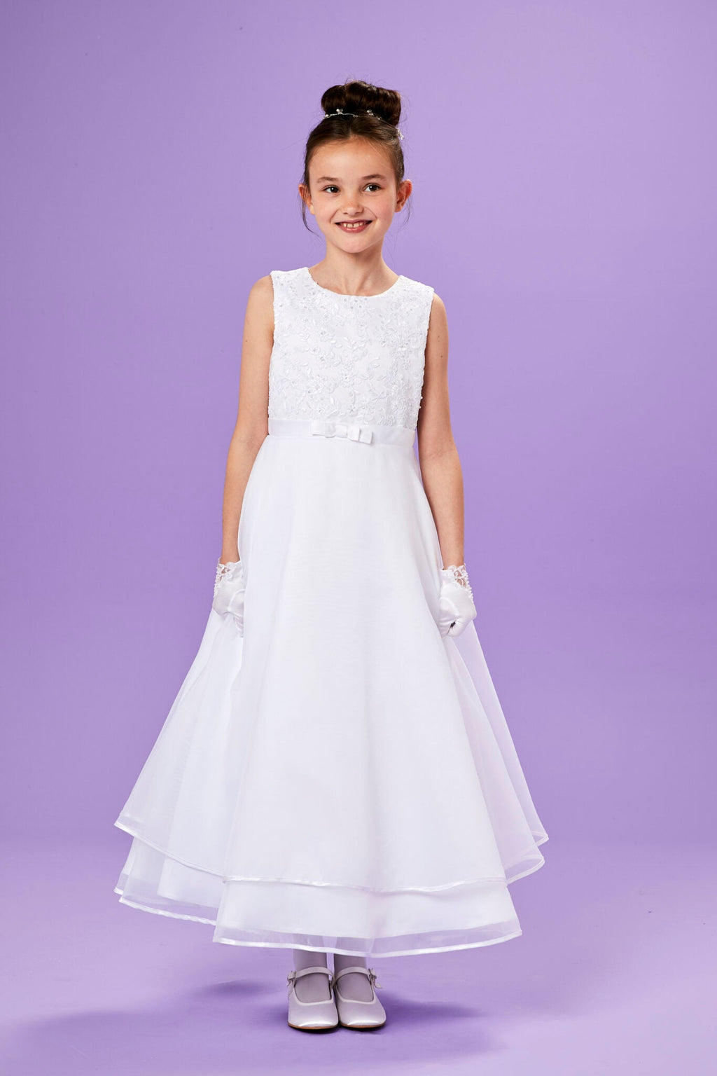 Imogen Communion Dress - White