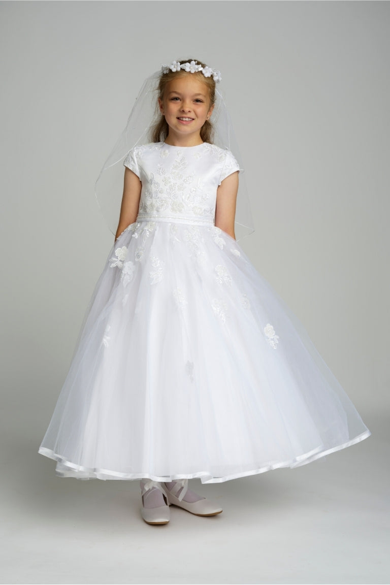 Martha Communion Dress - White