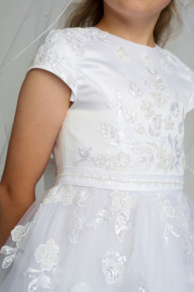 Martha Communion Dress - White