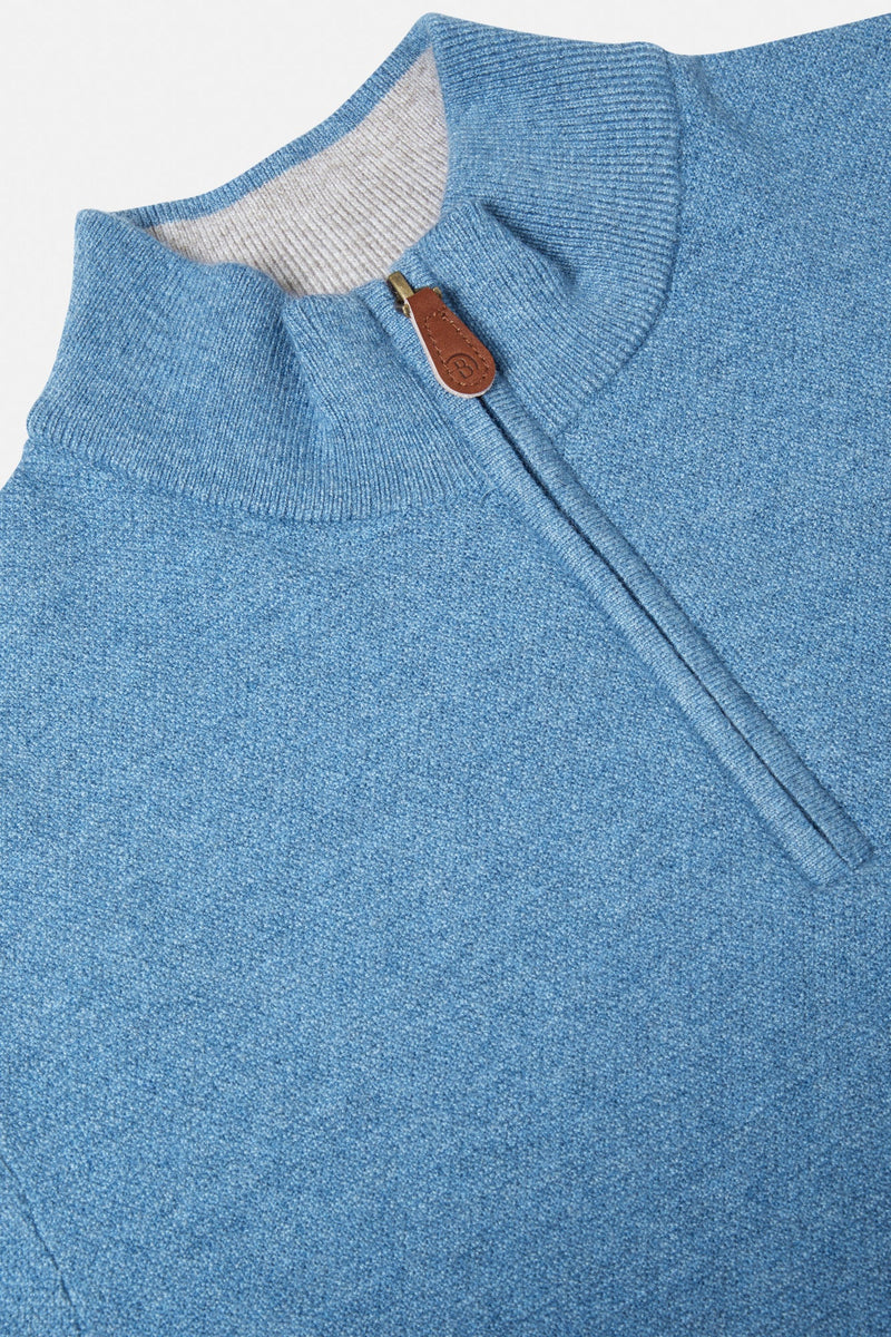 Quinn 1/4 Zip Jumper - Blue