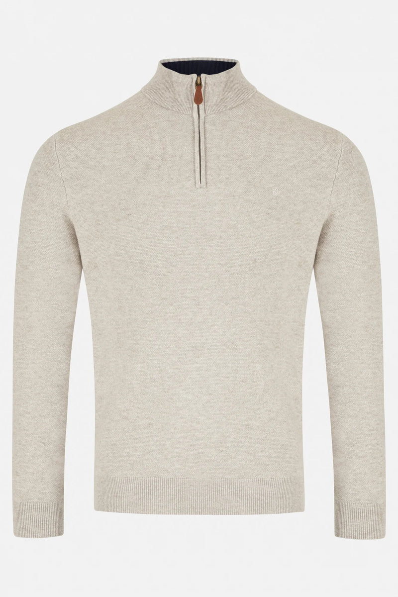 Quinn 1/4 Zip Jumper - Stone