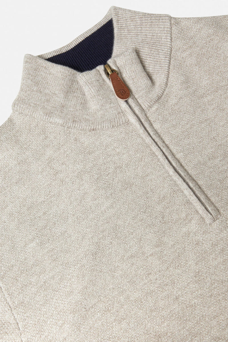 Quinn 1/4 Zip Jumper - Stone