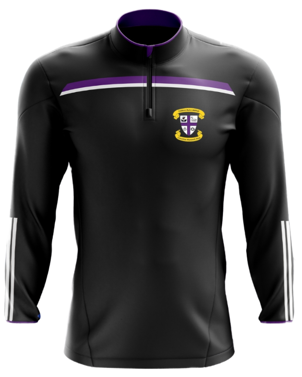 Mathair 1/4 Zip Top - Black/purple
