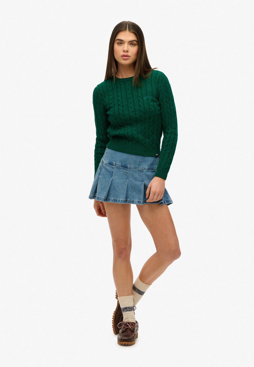 Essentials Cable Jumper - Sharp Green