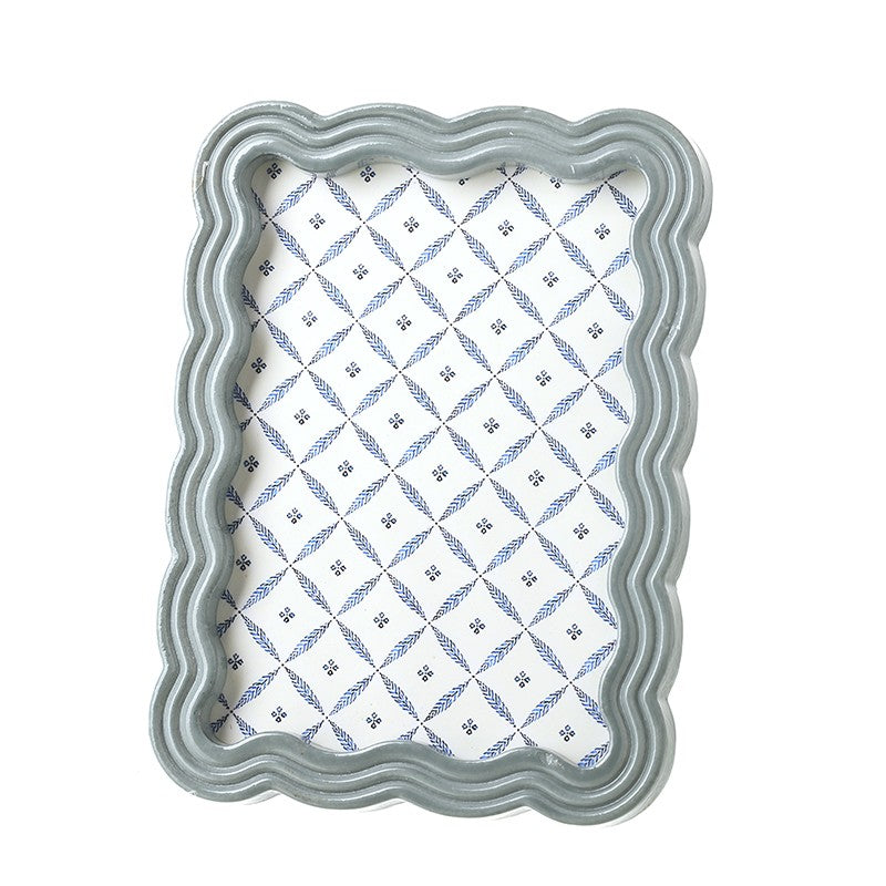Blue Wavy Frame