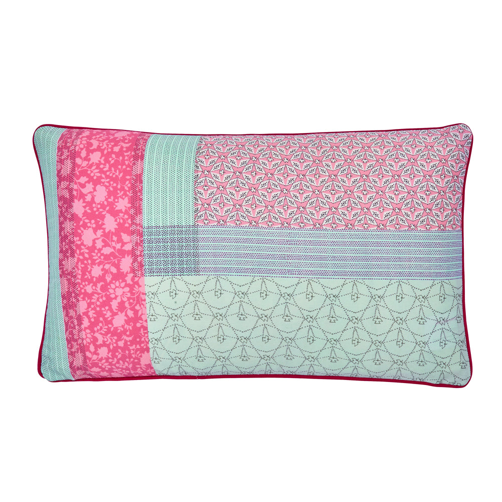 Eloise/Ashley Cushion - Raspberry & Teal