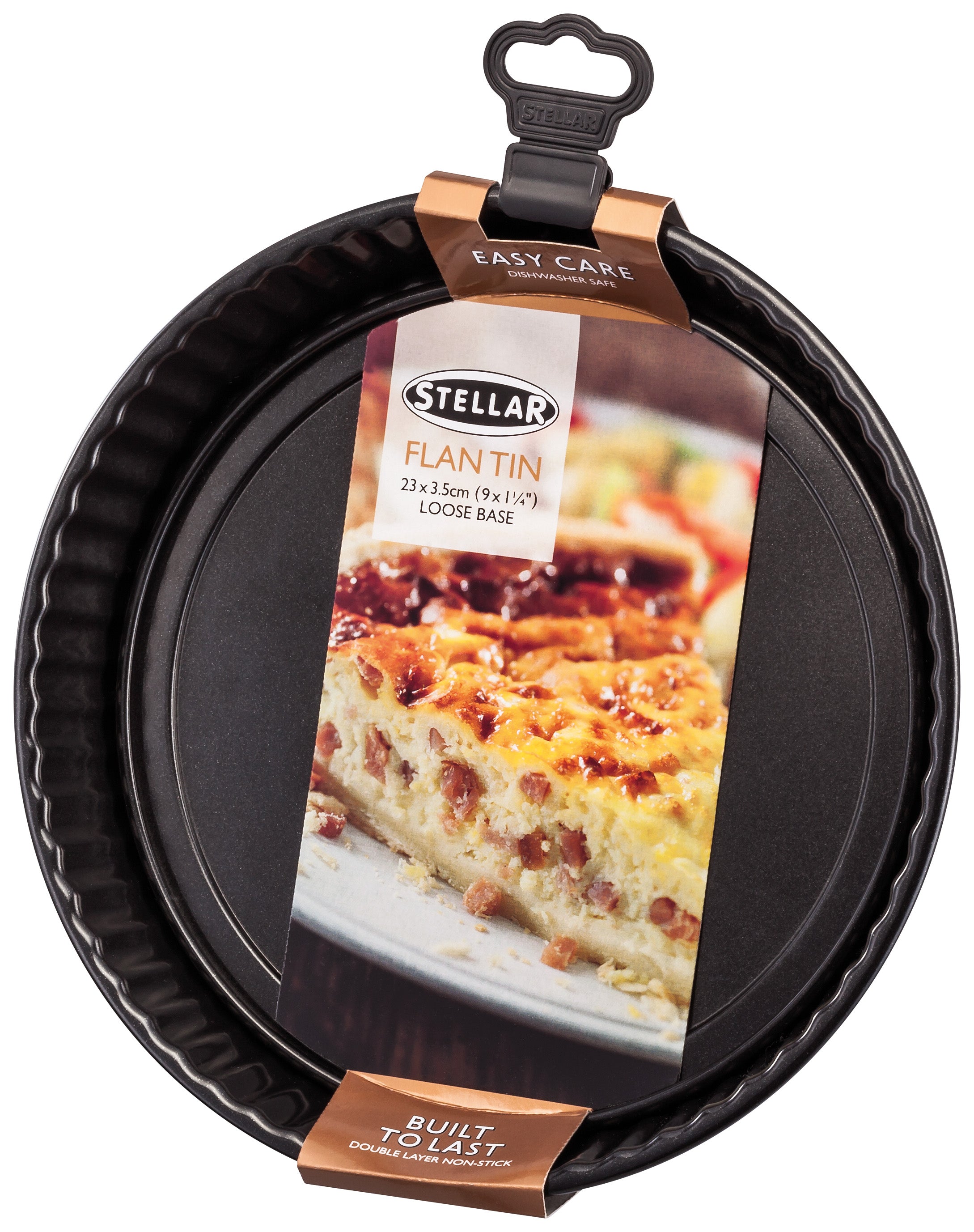 9"/22cm Loose Base Fluted Flan Tin