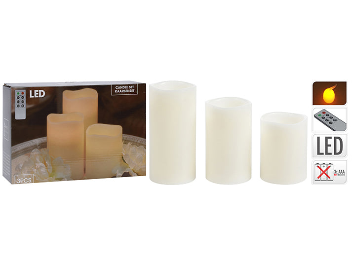 LED Candle Set of 3