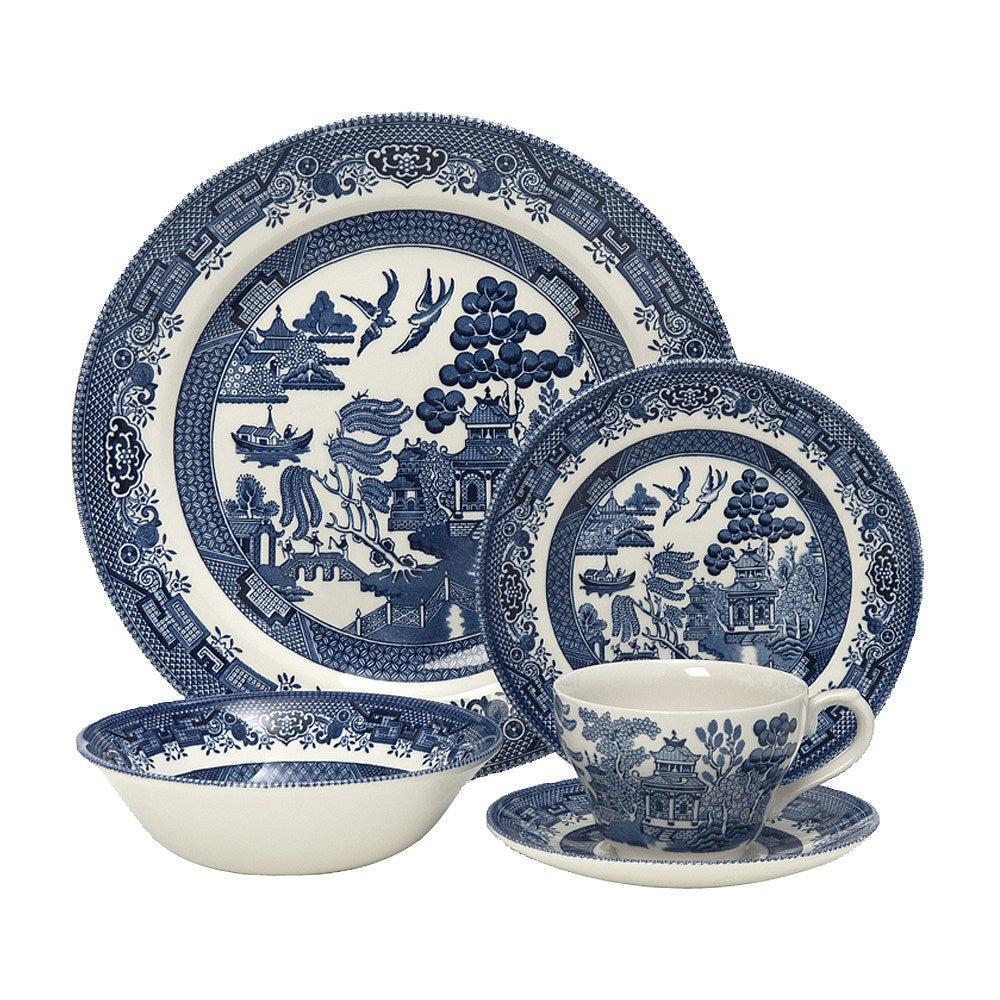 Blue Willow 20 Piece Dinner Set