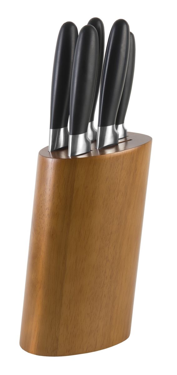 5 Piece Wooden Knife Block Set